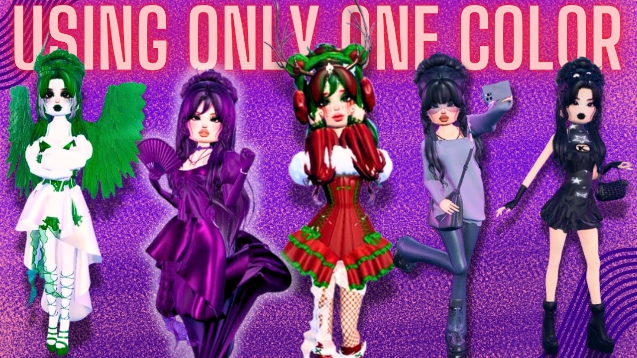 Making an OUTFIT for EVERY COLOR NO MATTER THE THEME in DRESS TO ...
