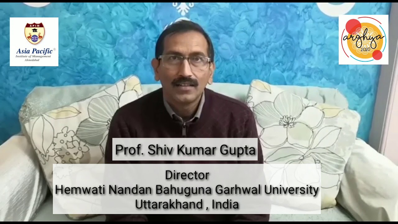 Wishing message by Prof. Shiv Kumar Gupta on arghya 2020 - YouTube