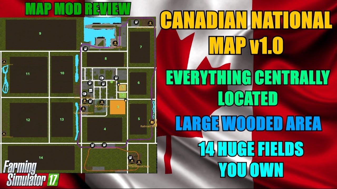 Farming Simulator 17 - Canadian National Map v1.0 "Map Mod Review - YouTube