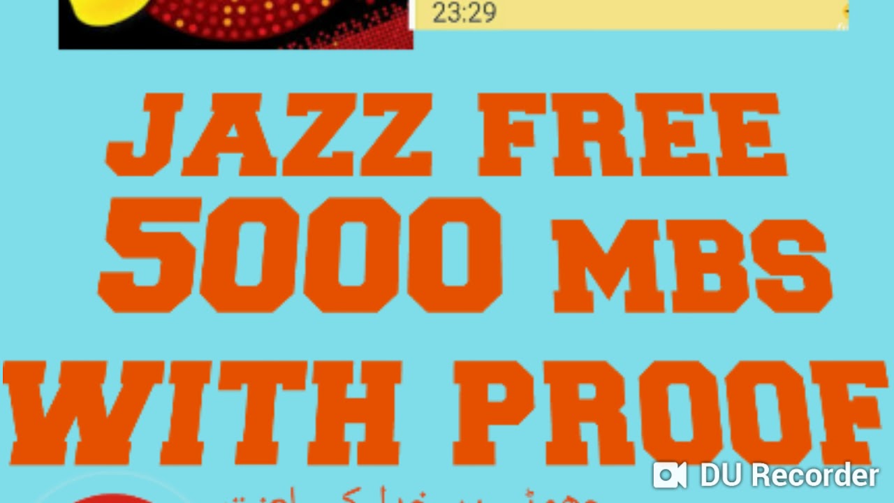 Jazz 5000 MB Free Internet 2019 - Jazz Free Internet 2019-all about ...