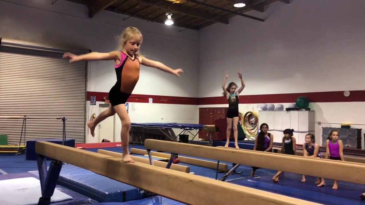 Snowflake Meet 2018 - Girls Level 3 Beam Routine - YouTube