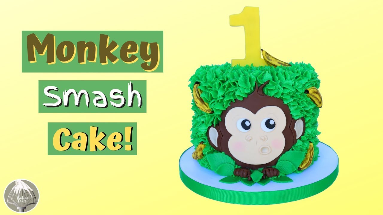 How To Make An Easy Monkey Smash Cake | Thalias Cakes | Cake Decorating - YouTube
