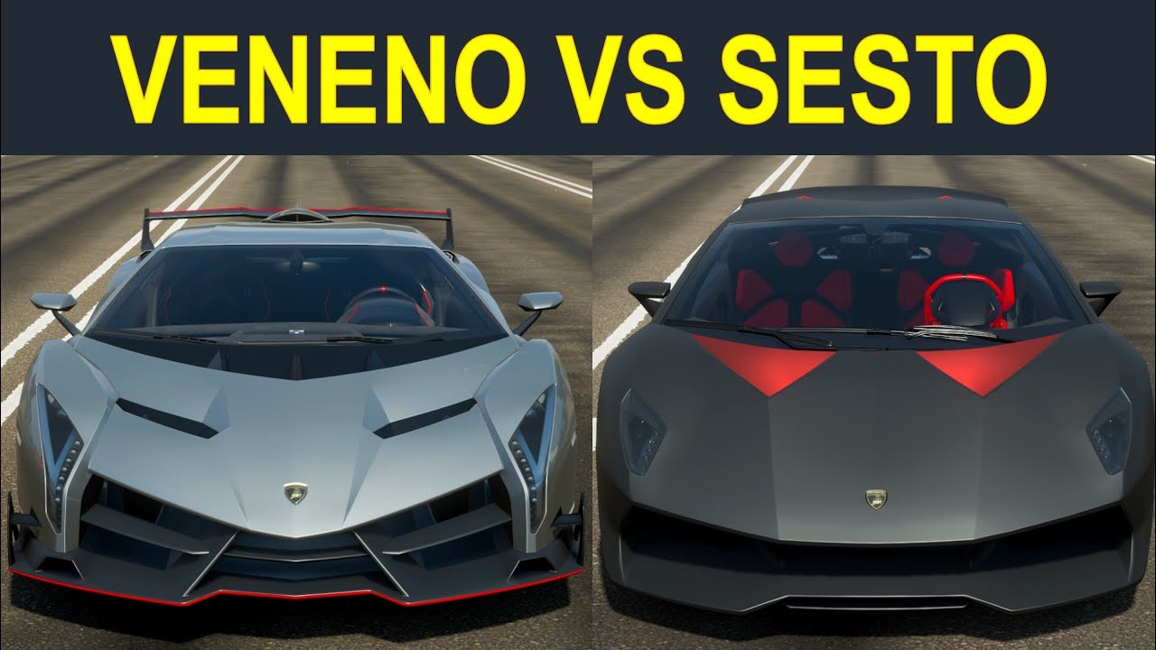 Lamborghini Veneno Vs Sesto Elemento
