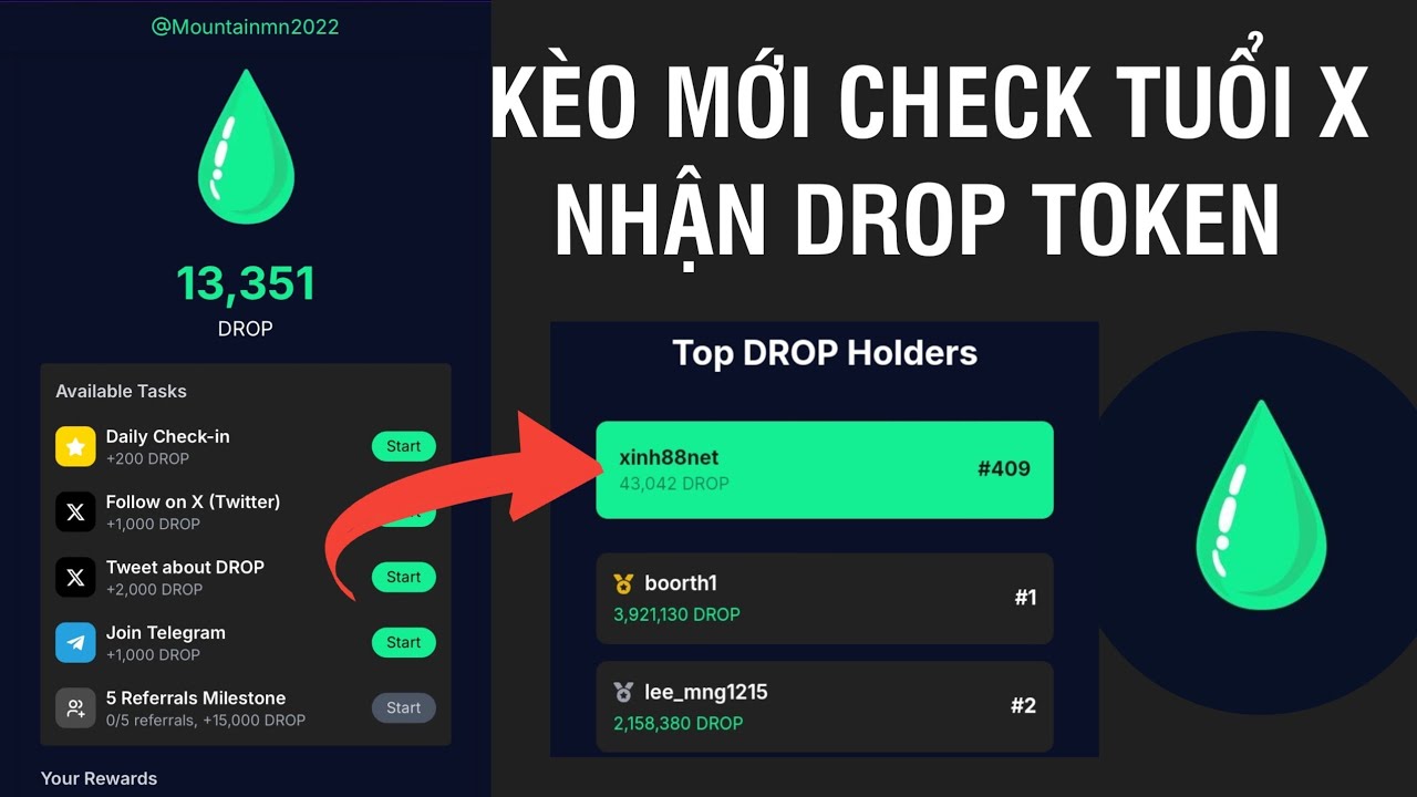 KÈO MỚI CHECK TUỔI X NHẬN DROP TOKEN - YouTube