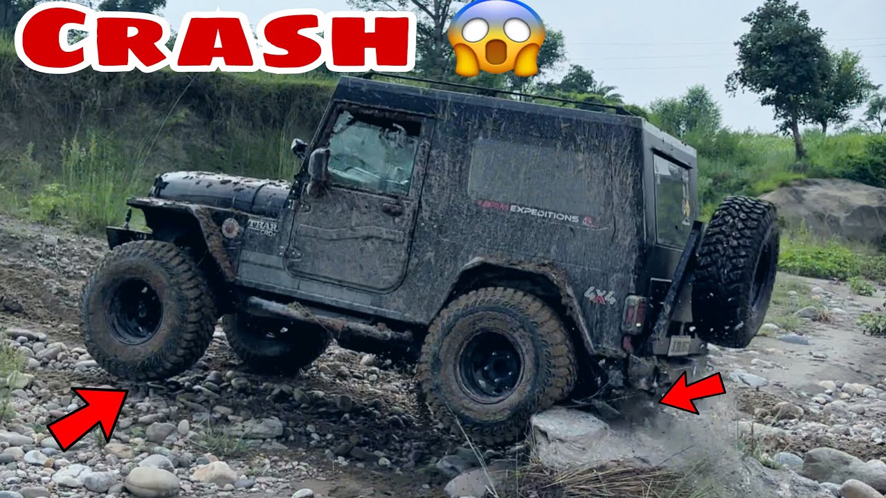 Thar 700 live crash 😱 Offroad Gone Wrong 💔 - YouTube