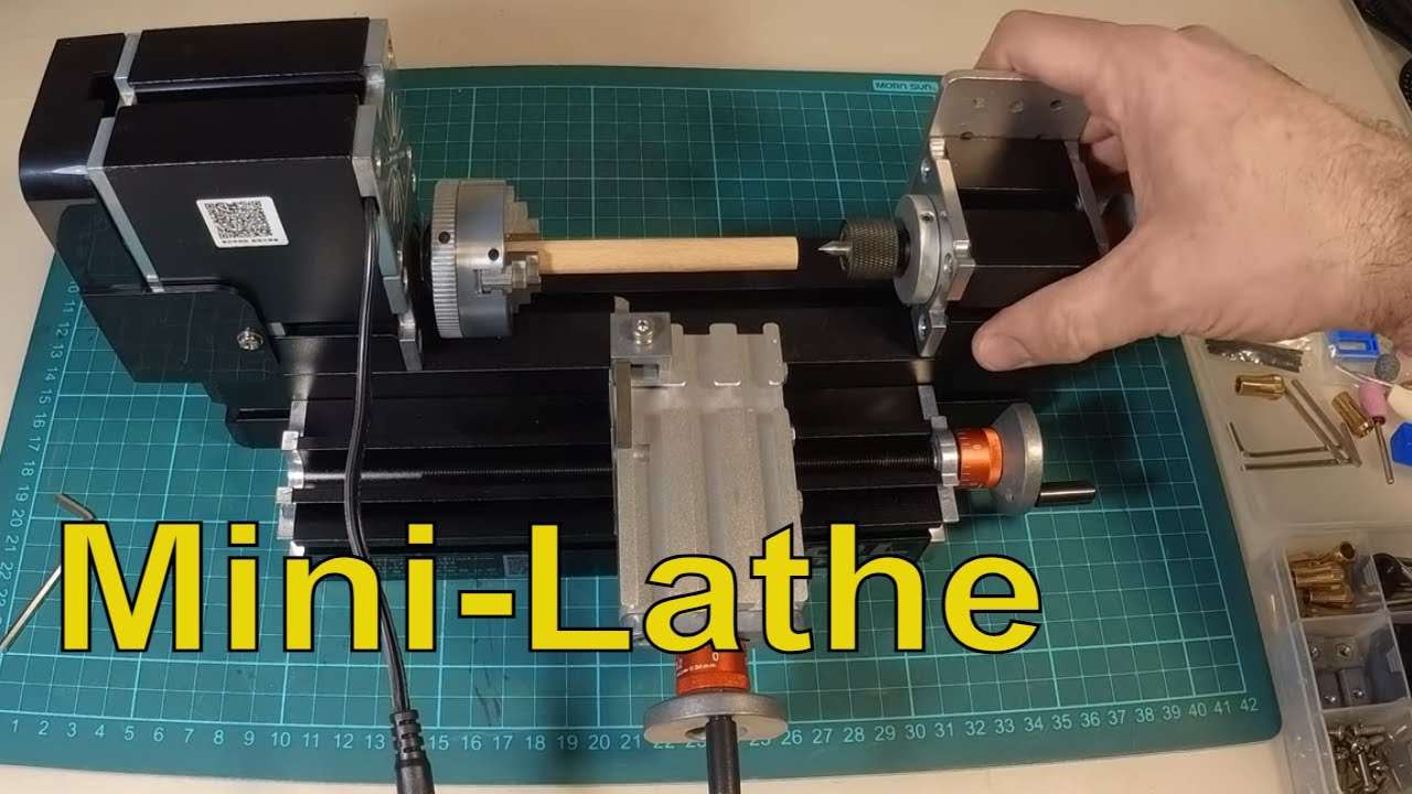 Assembling and trying out a desktop Mini Lathe - YouTube