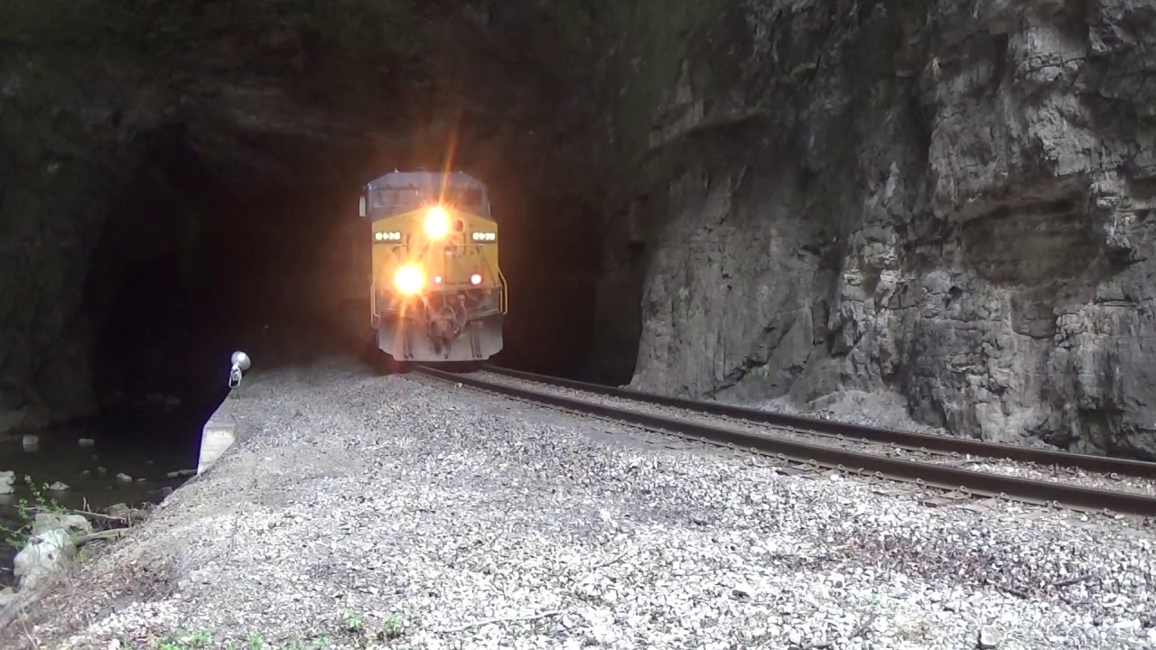 Loaded CSX Coal Train coming through Natural Tunnel in Duffield, VA on ...