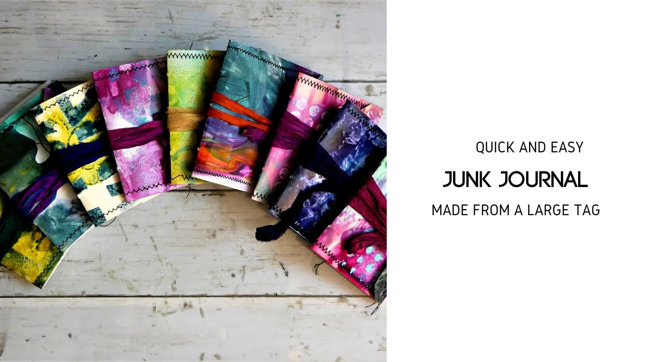 Quick & Easy Junk Journal - Made From a Large (#10) Tag - YouTube