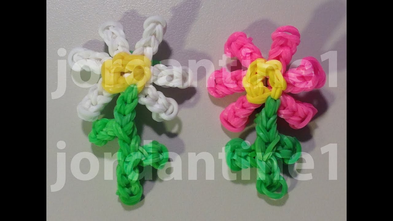 New Flower Charm - Daisy Lily - Rainbow Loom - Mother's Day - YouTube