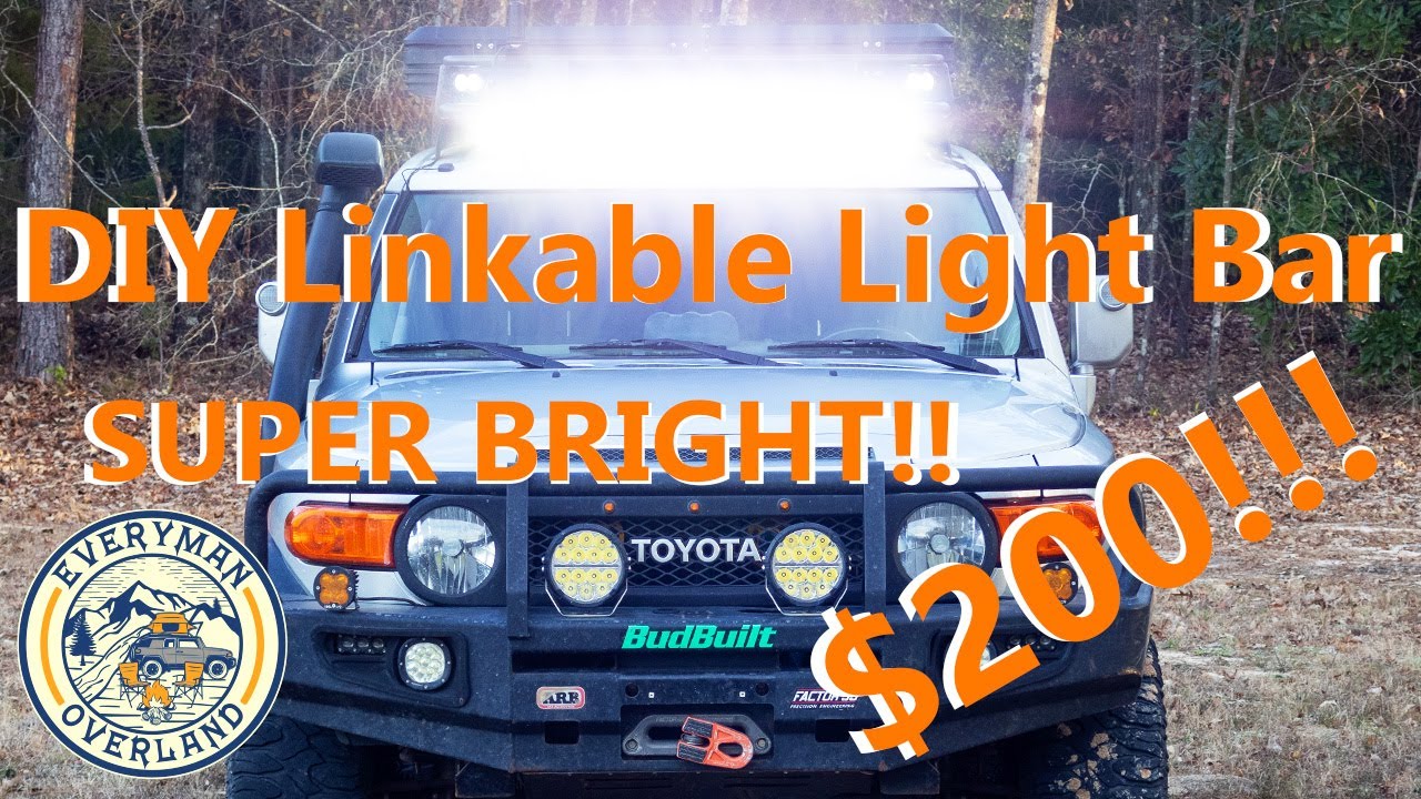DIY linkable light bar!! So Bright!! Instructions and test - YouTube