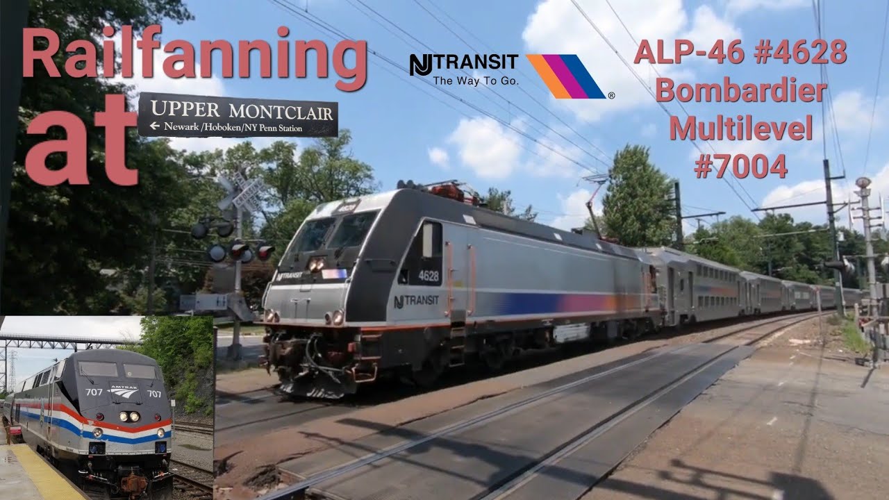 NJT ALP 46 #4628 & Bombardier Multilevel #7004 - YouTube
