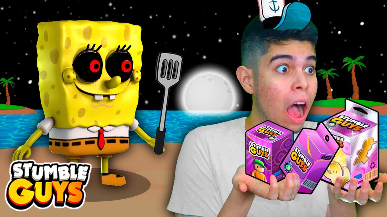 ABRI CAIXAS E ENCONTREI UM BOB ESPONJA HACKER ESTRANHO NO STUMBLE GUYS ...