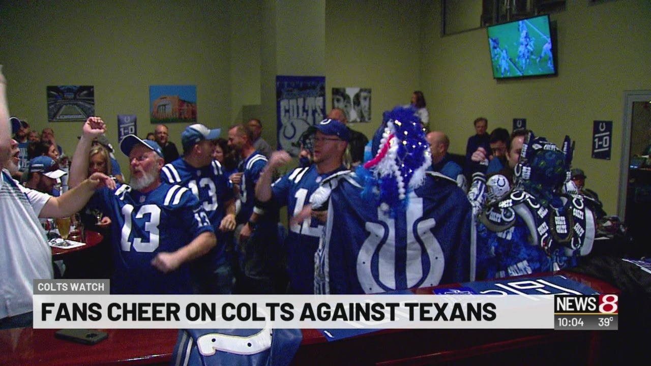 Colts fans celebrate playoffs win - YouTube