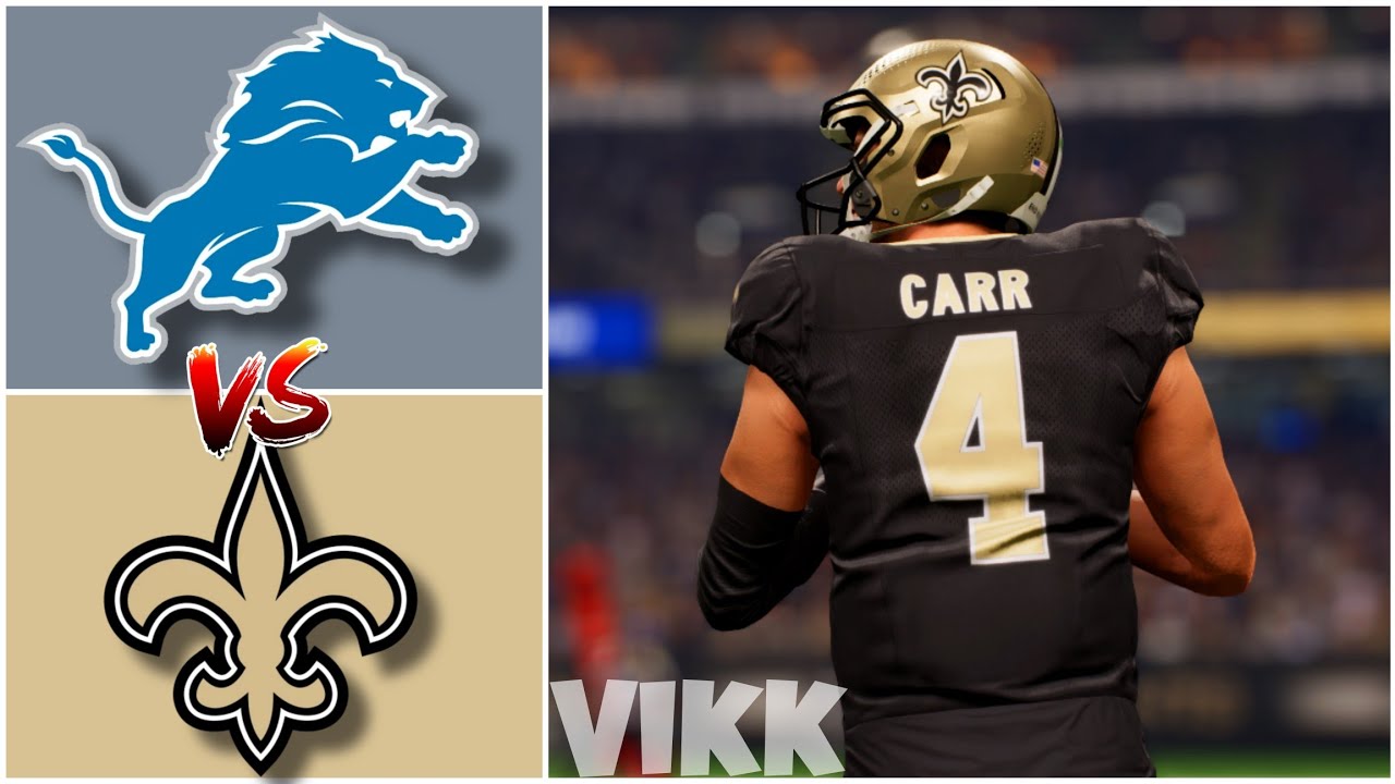 Lions vs Saints Week 13 Simulation (Madden 24 Exhibition) - YouTube
