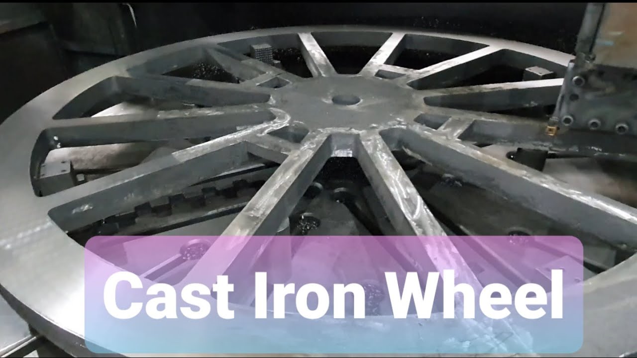 Cast Iron Wheel Machining - CNC Vertical Lathe, Turning - YouTube