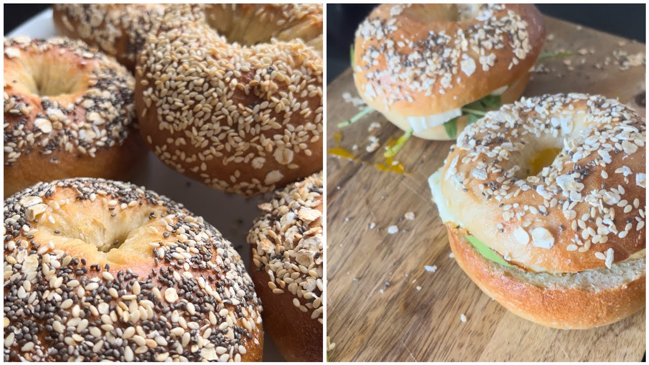 Homemade Soft and Crunchy BAGELS (Bagel Çörəyi) - YouTube
