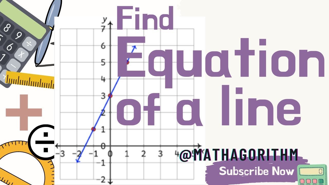 Find equation of line from graph - YouTube