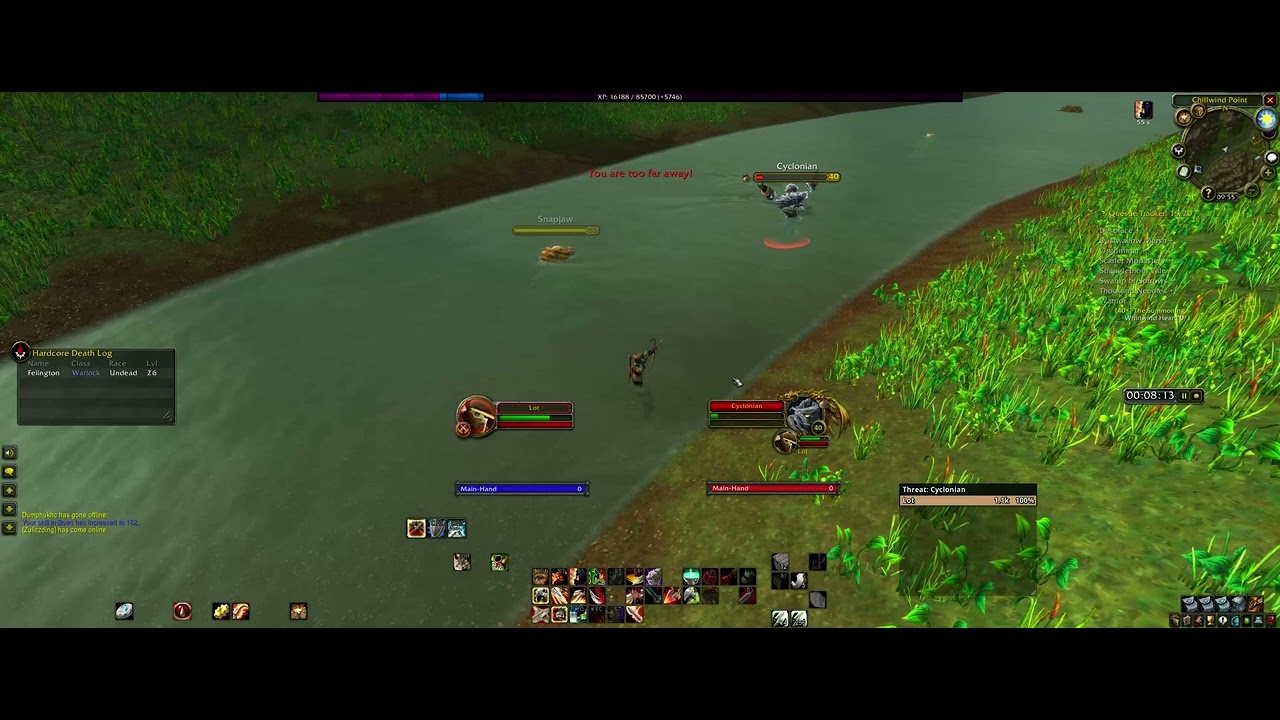 Lvl 39 Warrior - Solo Cyclonian (Hardcore) - YouTube