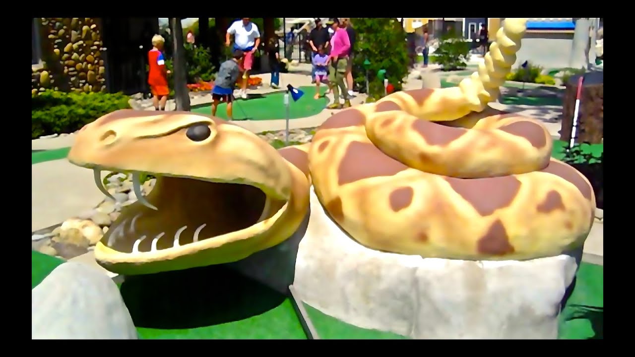 Giant Snake At Mini Golf - YouTube