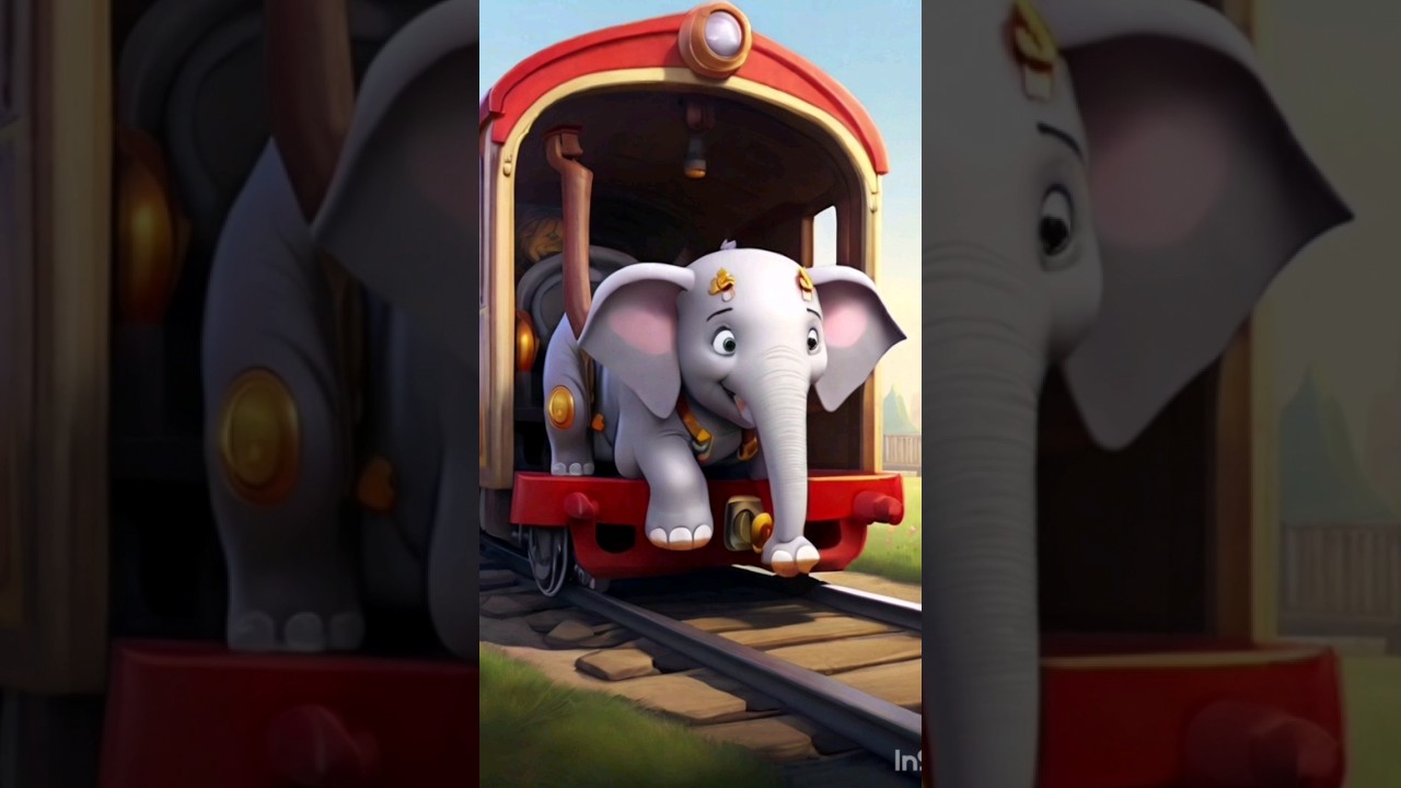 cartoon train me elephant #shorts - YouTube