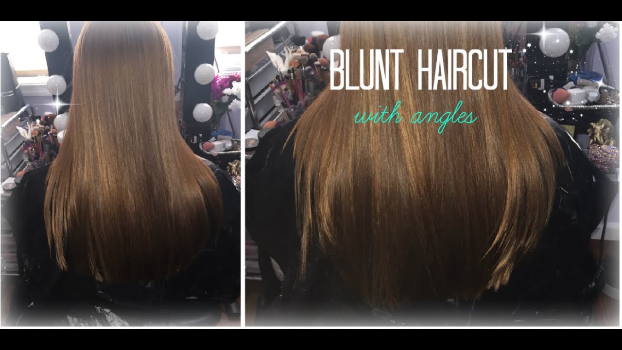♡BLUNT HAIRCUT WITH SOME ANGLES♡ - YouTube