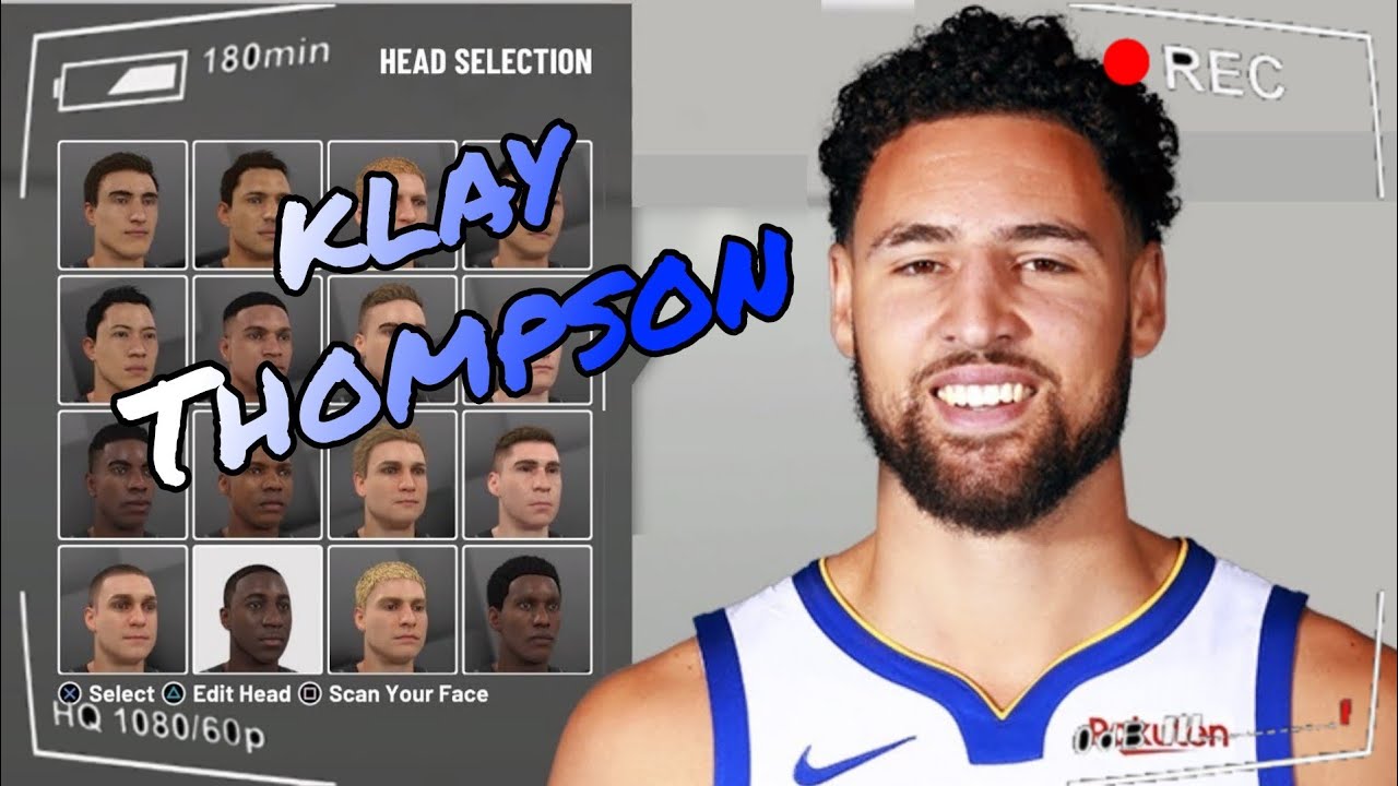 How To Make Klay Thompson face creation NBA 2k21 - YouTube