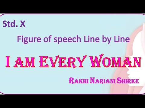 Std 10 I AM EVERY WOMAN poem #figureofspeech line by line # ...