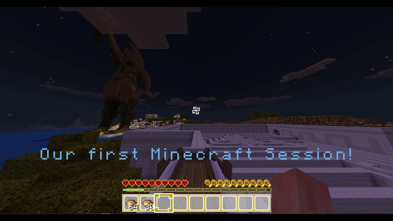 Our first Minecraft Session with Survival, Goof Ups, and More! - YouTube