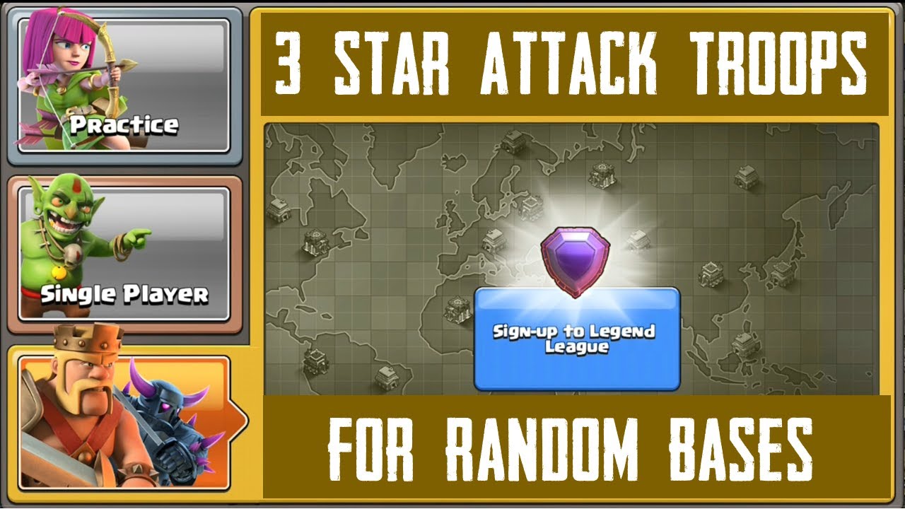 Legend League | 3 Star Attacks Strategy with Air & Ground Army | Gaming ...