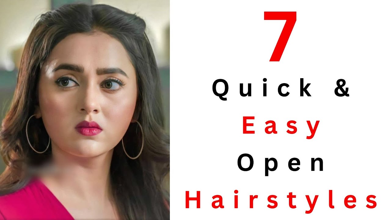 7 Quick & Easy Open Hair Hairstyles || Hair Style Girl Self Made Simple ...
