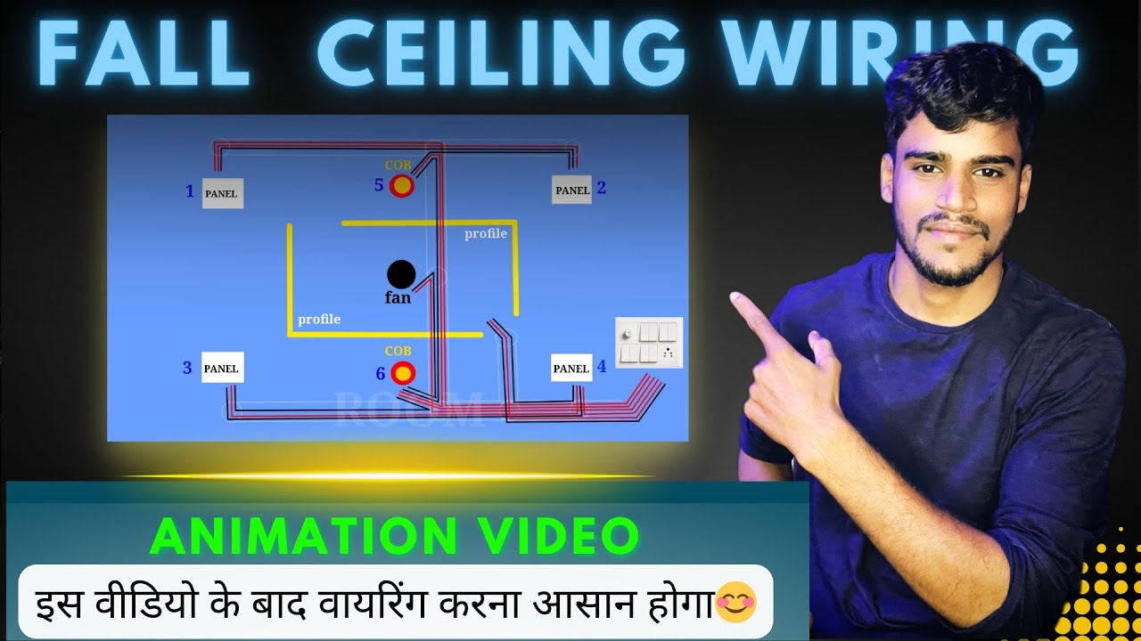 expert guide to fall ceiling wiring || house wiring in animation video ...