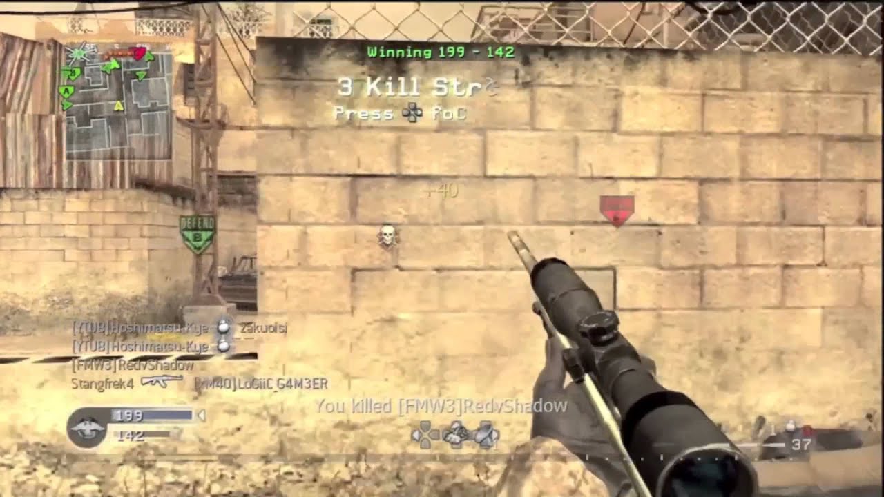 Call Of Duty 4 | Backlot | Quad Feed - YouTube