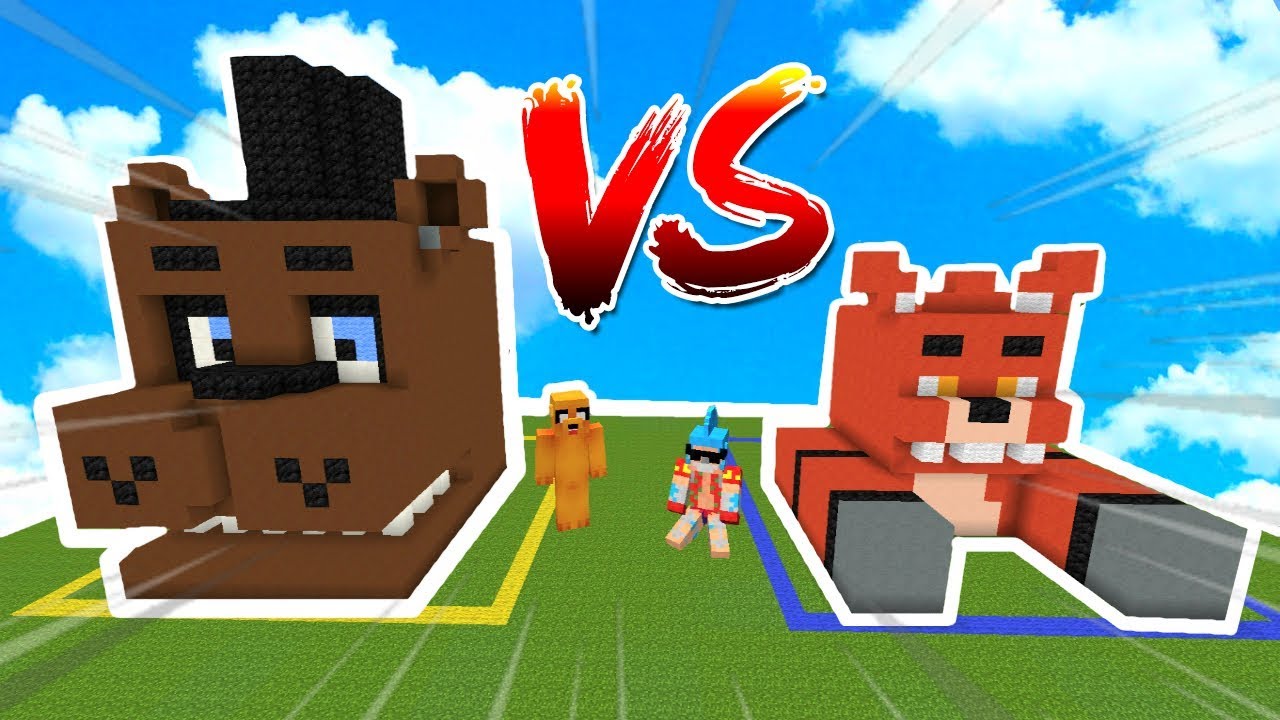 MINECRAFT: RETO DE LA BASE DE FREDDY VS BASE DE FOXY ⚠ FIVE NIGHTS AT ...