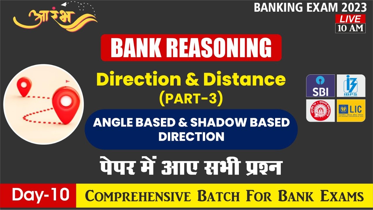 Angle Based & Shadow Based Direction Questions (Part - 03) Reasoning ...