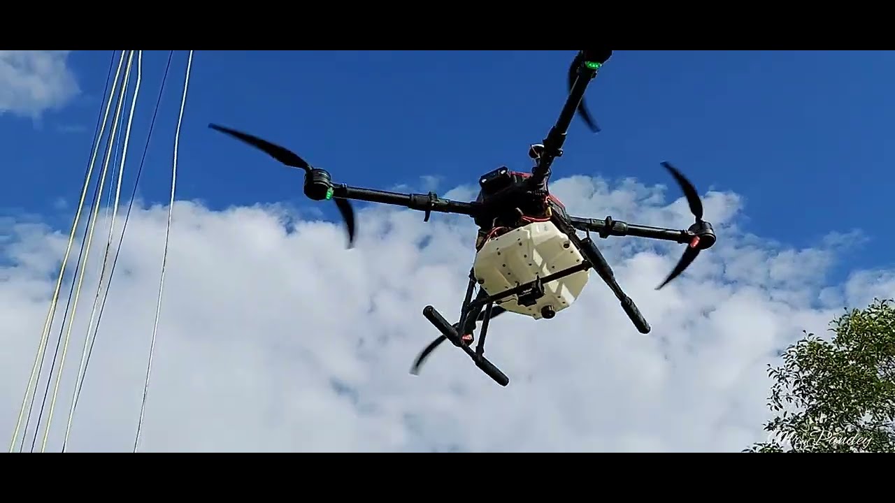 Drone methodology for Transmission stringing. - YouTube