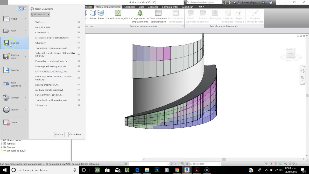Muros cortinas de colores en revit Revit colored walls - YouTube