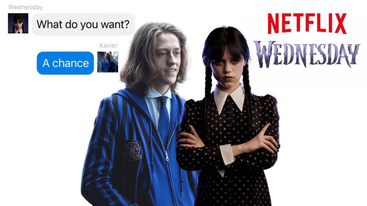 XAVIER finally texts WEDNESDAY ADDAMS! - YouTube