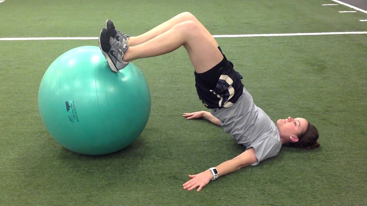Physioball Bent Leg Hip Bridge - YouTube