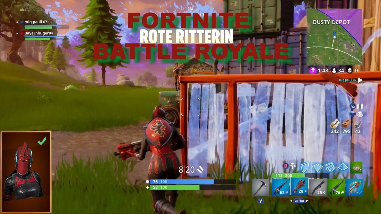 FORTNITE BATTLE ROYALE #03/ Rote Ritterin Gameplay - YouTube