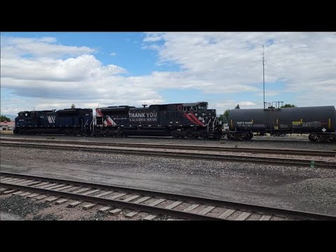 Montana Rail Link "LM" train w/ first responders locomotive departs ...