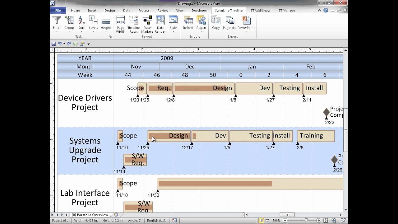 Swimlane Timeline Webinar Oct 2011 (Multi-Project View Demo) Part 3 of ...