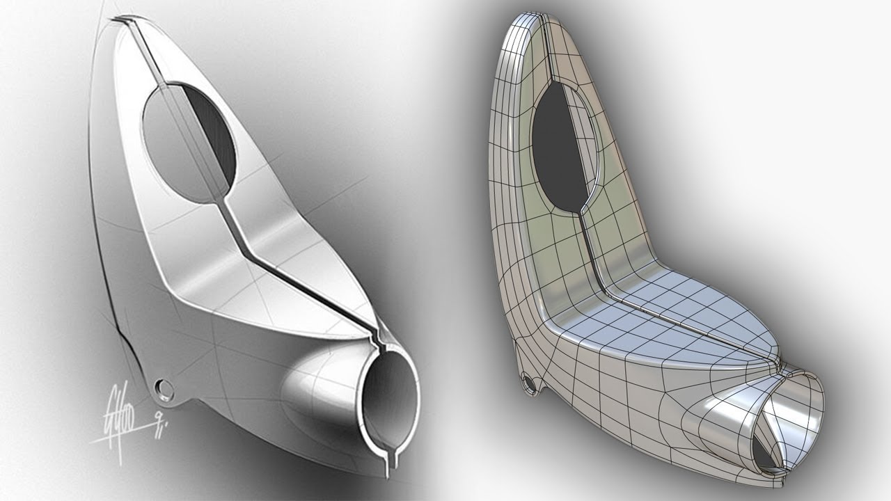 Design Sketches to 3D #2 | Subdivision Surface Training - YouTube