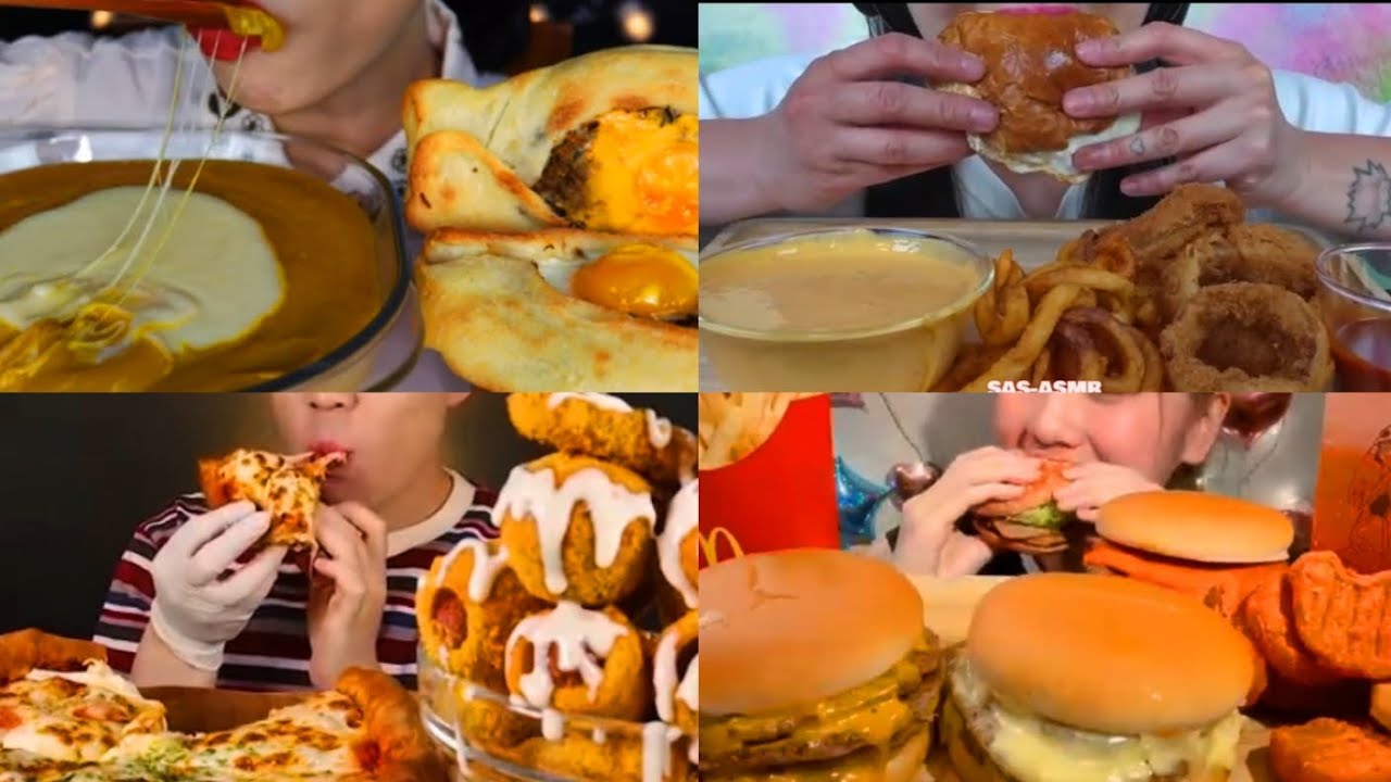 ASMR EATING CREAMY CRUNCHY BITES | MUKBANG COMPILATIONS VIDEO 52 ...