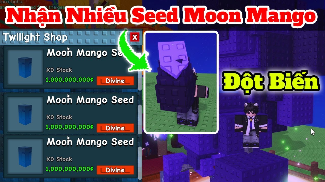 GROW A GARDEN: Cách Nhận Nhiều Seed Moon Mango, Đột Biến Hạt Giống Moon ...