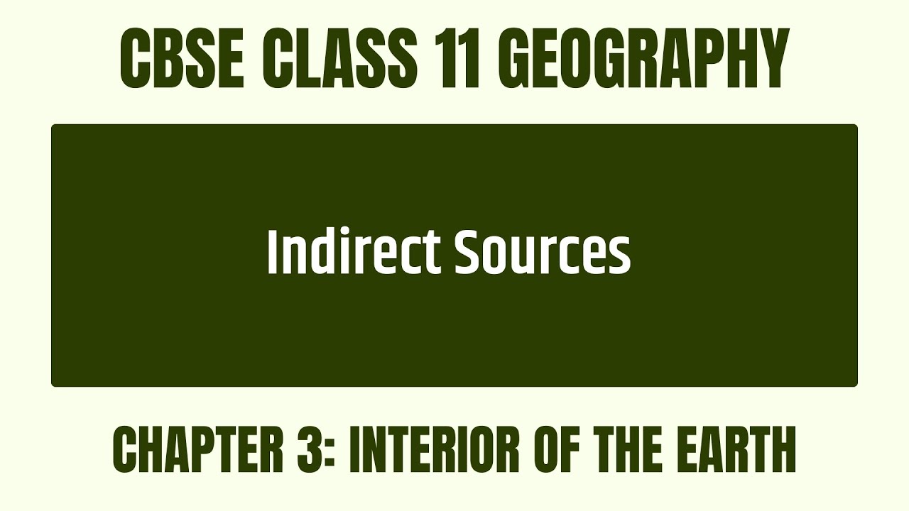 Indirect Sources of Earth Interior Information? - Chapter 3 - CBSE ...