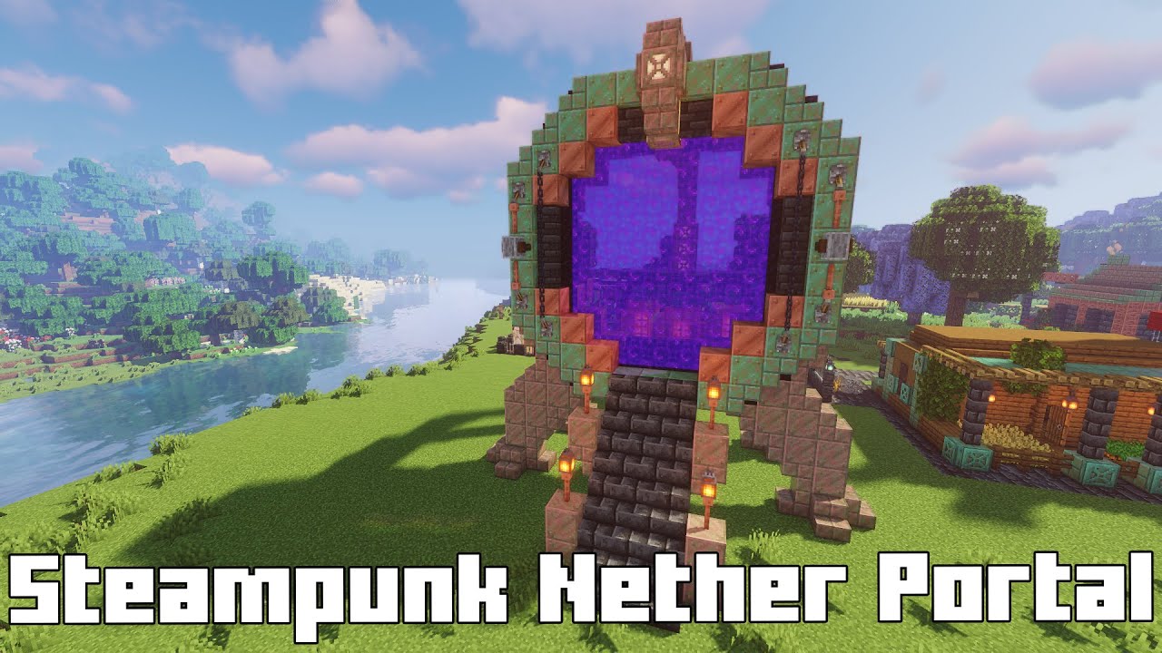 How to Build a Steampunk Nether Portal in Minecraft #minecraft - YouTube