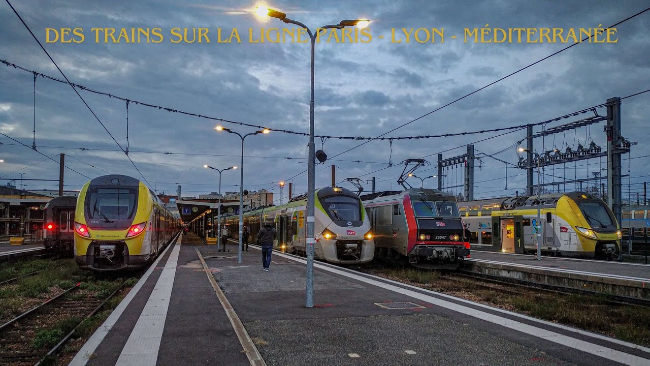 Plein de trains sur la ligne PLM (Paris - Lyon - Méditerranée) Partie n ...