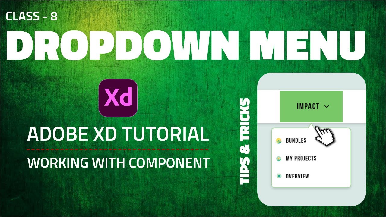 Creating Dropdown Menu in Adobe XD | Tips and Tricks - Class 8 | UI/UX ...