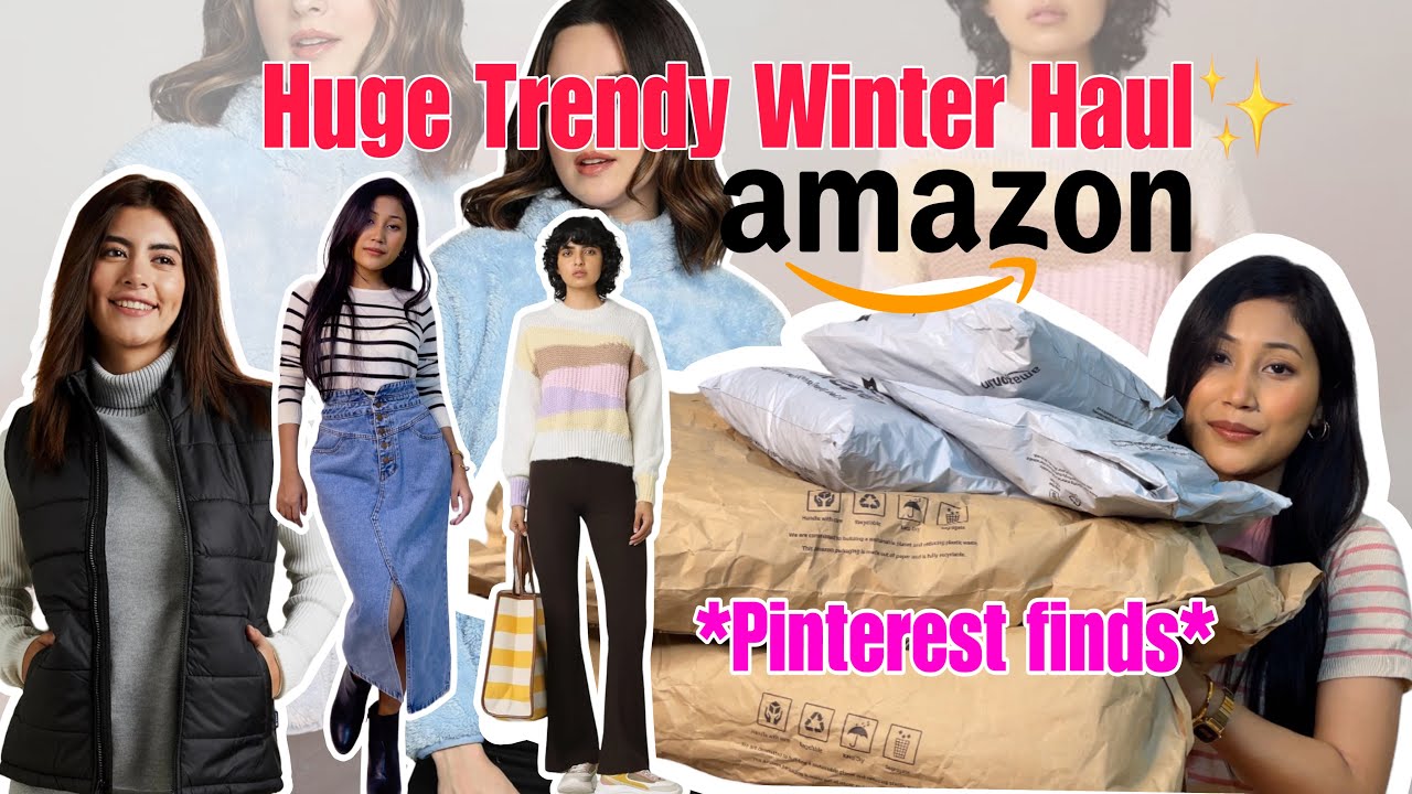 HUGE AMAZON WINTER HAUL Pinterest Finds 🎀 Trendy Sweaters, Jackets - YouTube