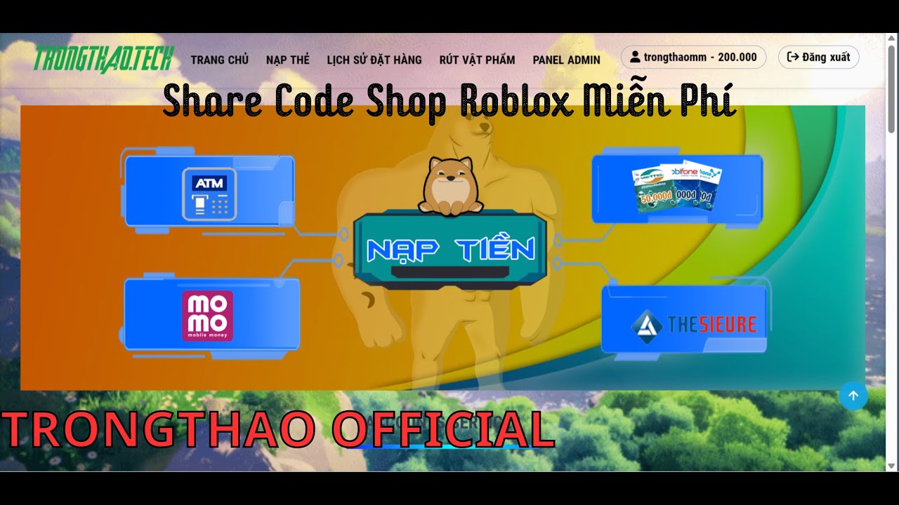 Share Code Shop Roblox | Giao Diện Genshin Siêu Đẹp | TrongThao ...